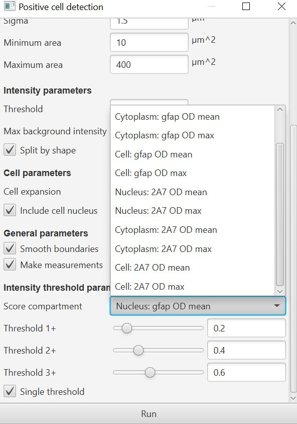 Positive Cell Detection Function Unable To Detect Stain 3 Hematoxylin In The Intensity
