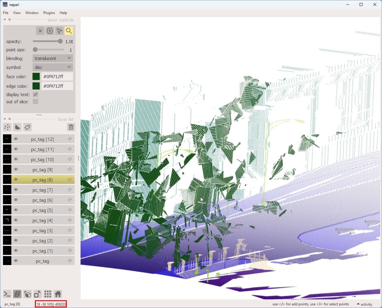 Visualize Point cloud sequences and other pointcloud features in Napari - Development - Image.sc ...