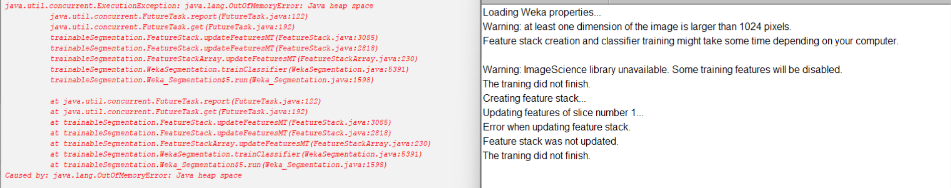 Error message on Weka plugin - Image Analysis - Image.sc Forum