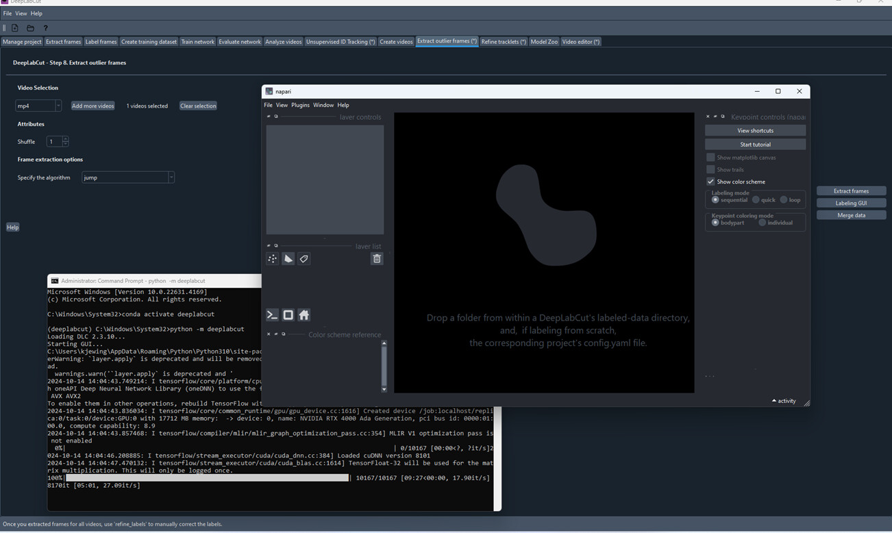 Cannot Create labeled video/ Cannot refine outliers - Usage & Issues - Image.sc Forum