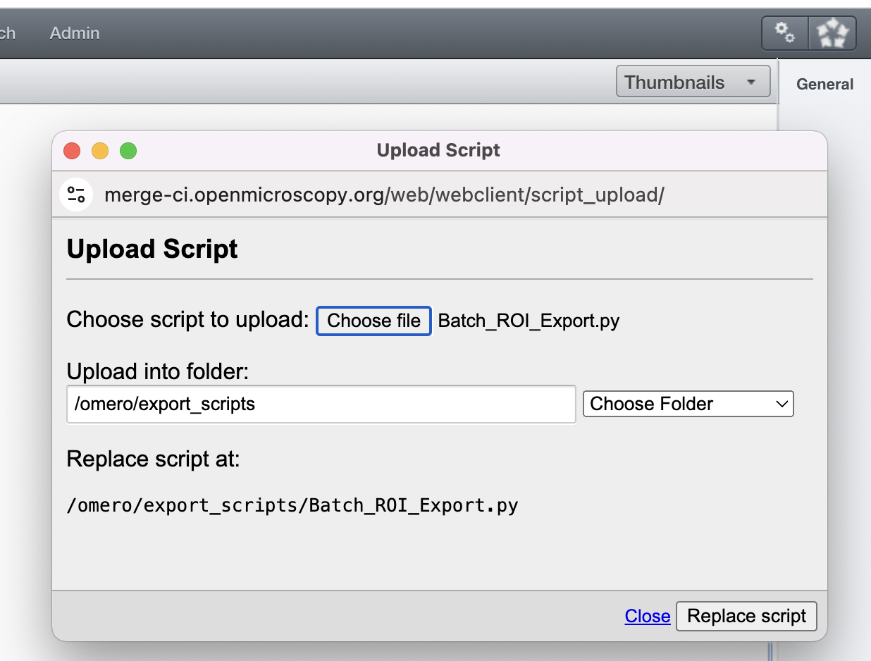 Omero.web script: Batch ROI Export - Usage & Issues - Image.sc Forum