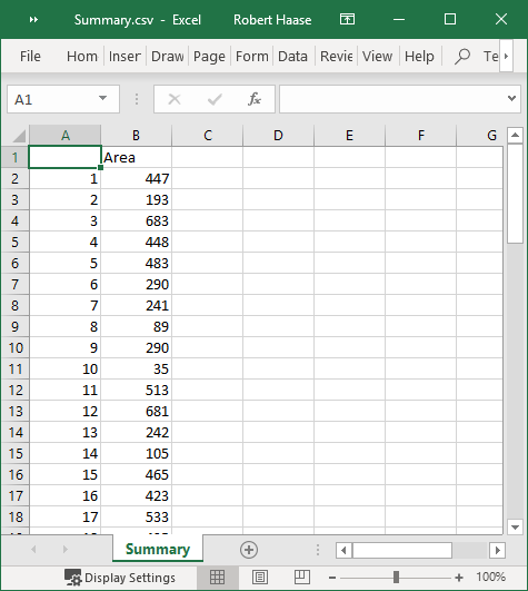 ImageJ saving summary table not working as expected - Usage & Issues - Image.sc Forum