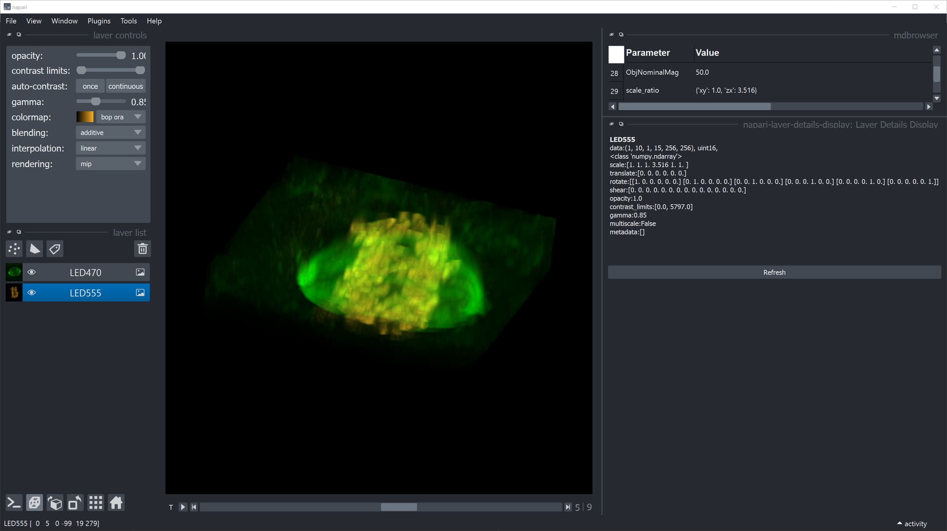 Napari 3D view shows "flat" z-Stack - Usage & Issues - Image.sc Forum