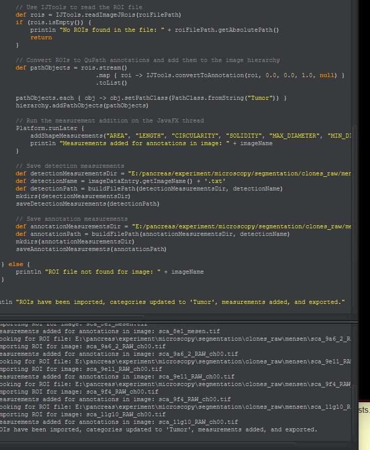 Qupath - export measuraments for annotations for batch image - Image Analysis - Image.sc Forum