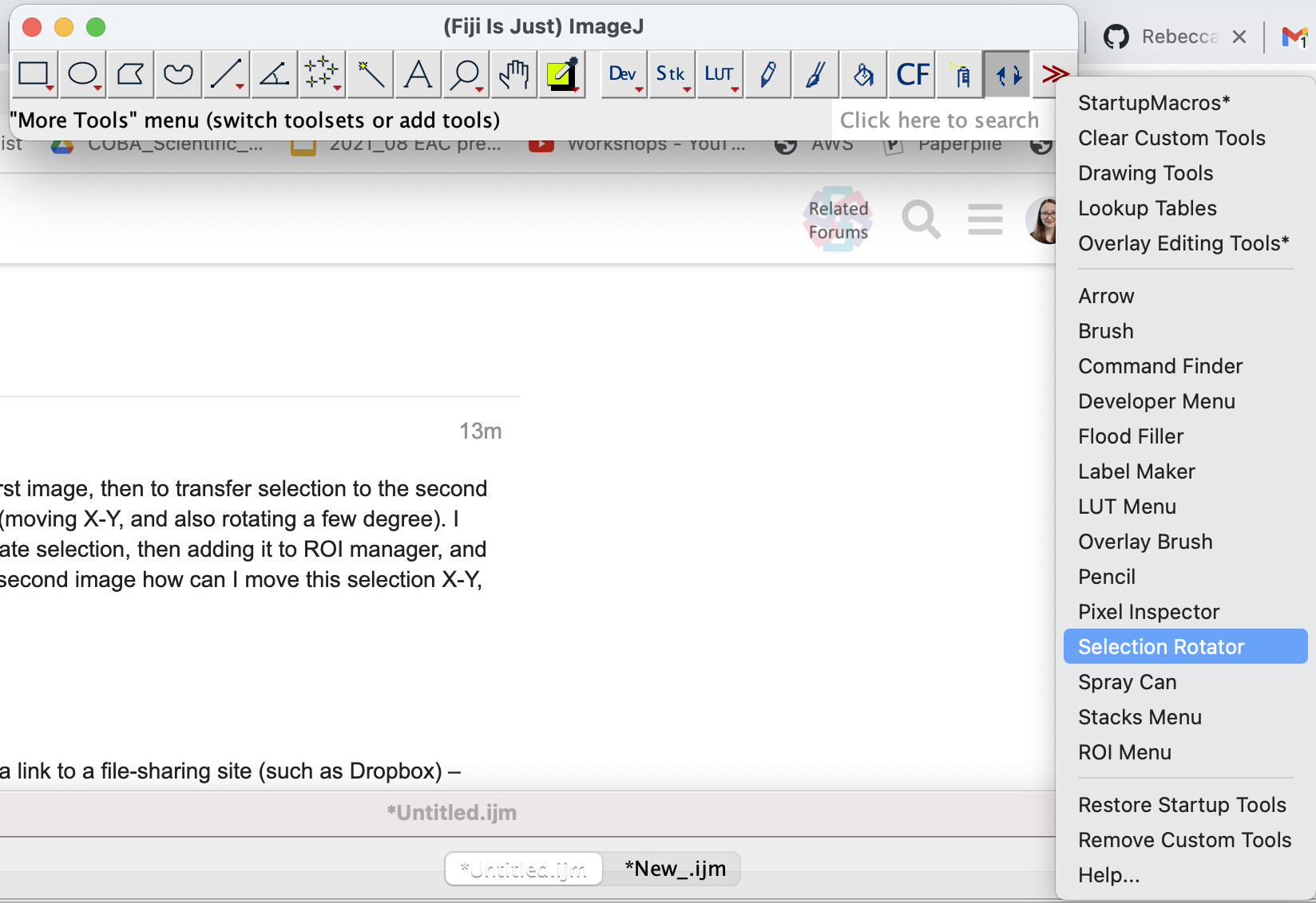 How to move and rotate Selection? - Image Analysis - Image.sc Forum