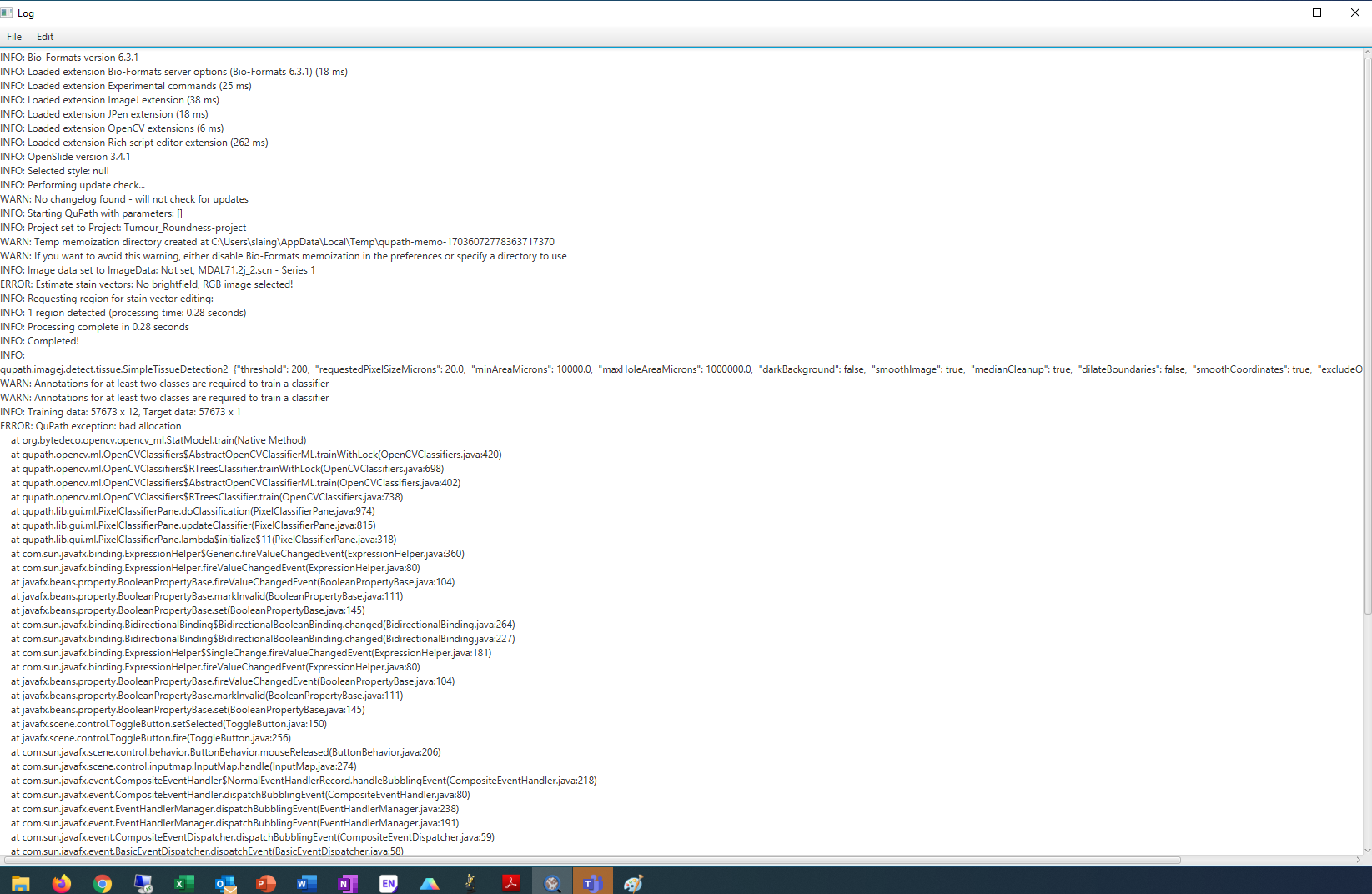 Bad Allocation in Pixel Classifier - Usage & Issues - Image.sc Forum