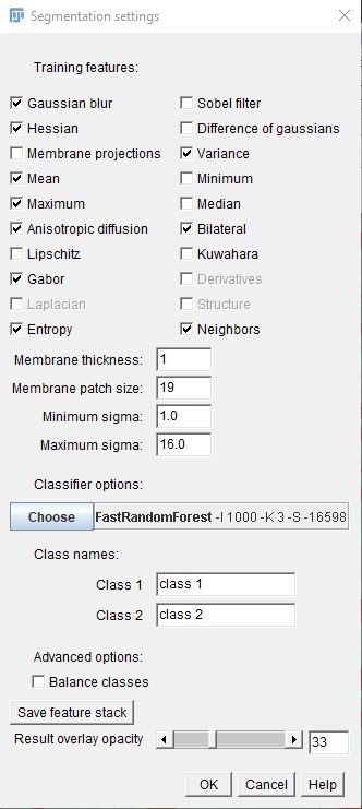 Trainable WEKA Segmentation Settings - Image Analysis - Image.sc Forum