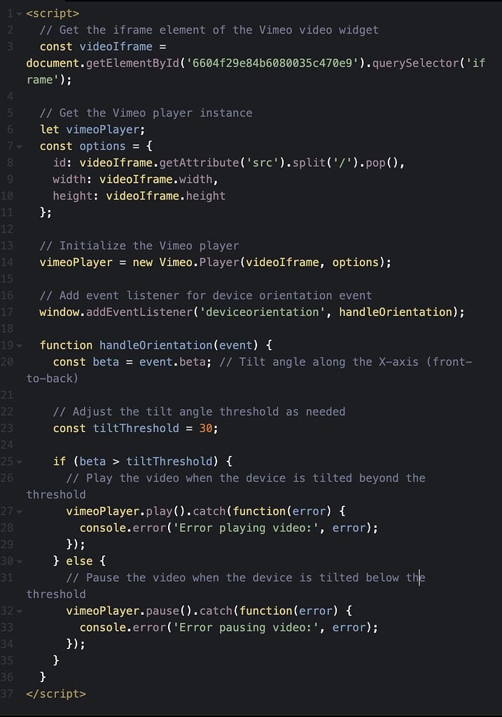 Interactive mobile device tilt as trigger - Custom code - Readymag Forum