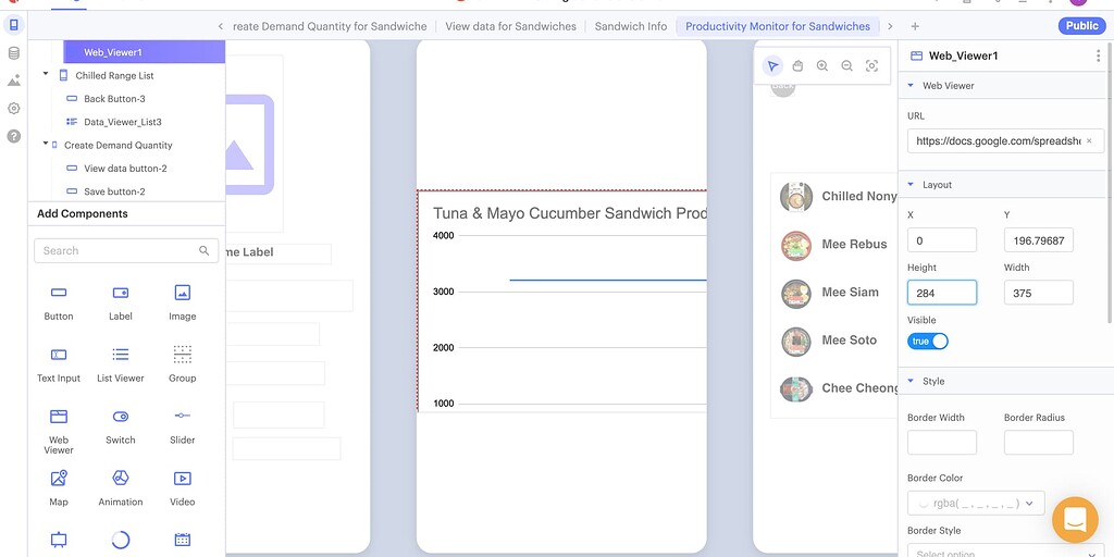 Google sheets on thunkable graph - Questions about Thunkable - Community
