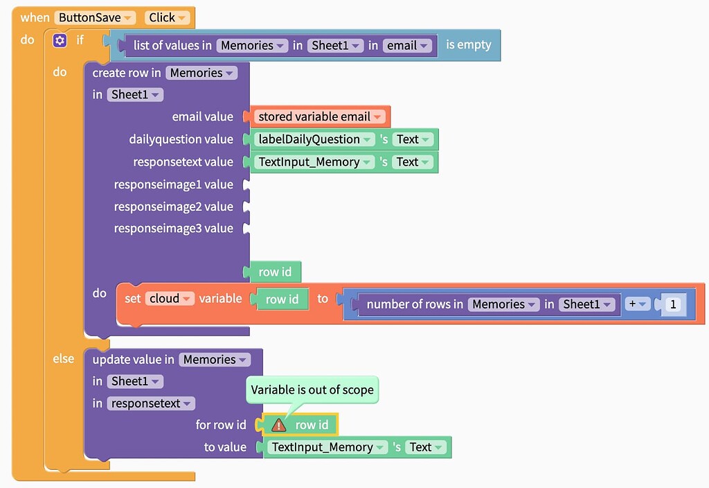Finding the correct 'row ID' - Questions about Thunkable - Community