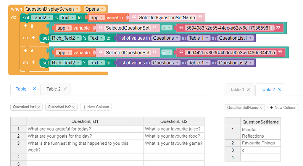 Help please: Is it possible to link tables? - Questions about Thunkable ...