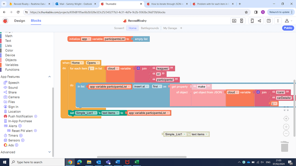 List Not Adding To Variable Questions About Thunkable Community