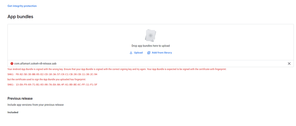 [Solved] Android Publishing Error: App Bundle signed with Incorrect Key - Issues / Bugs - Community