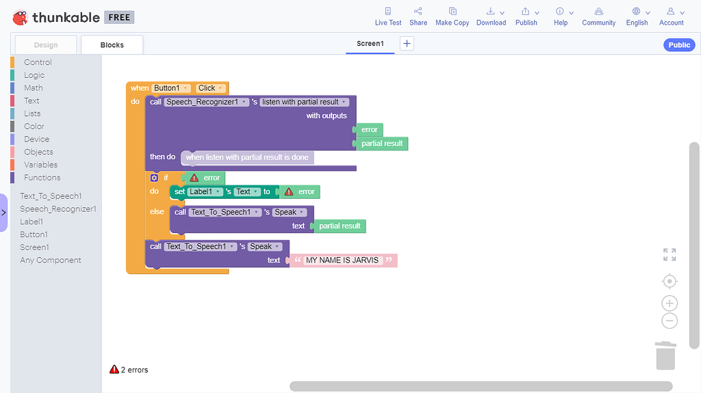 How do I get the green colored 'Error' block? - Questions about ...