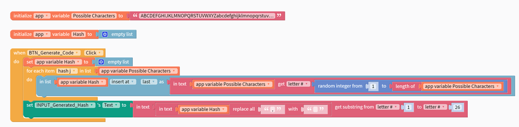 How to make or generate a random hash code - Questions about Thunkable ...