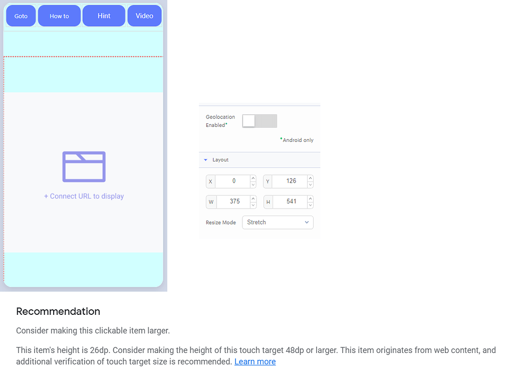 Touch target 48dp - Questions about Thunkable - Community