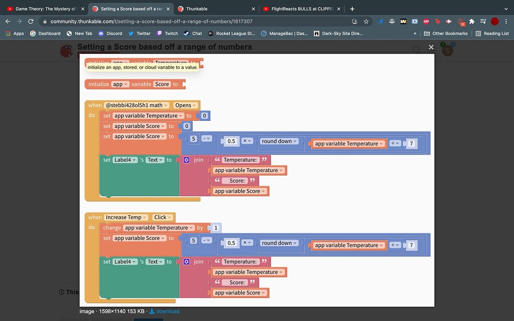 Setting a Score based off a range of numbers (duplicate topic ...