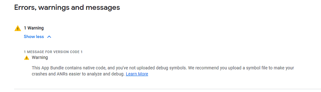 This App Bundle contains native code, warning message - Publish - AppMySite Community