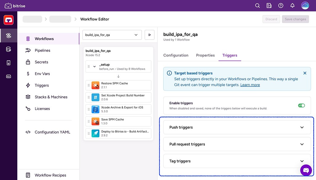🎉 New feature alert: Target-based build triggers - Website - Bitrise Discussions