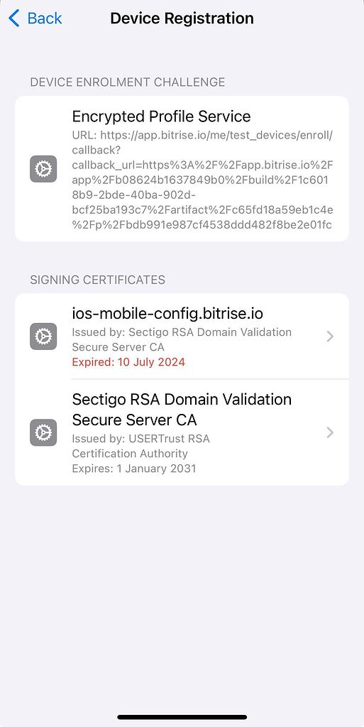 Expired signing certificate for ios-mobile-config.bitrise.io (2024) - iOS - Bitrise Discussions