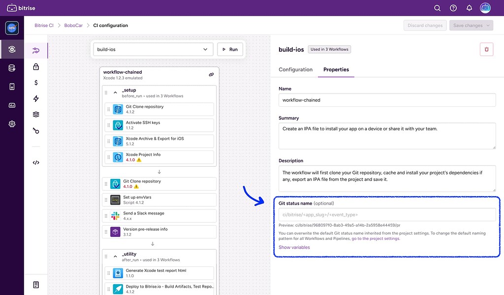 Customize Git commit statuses for clarity - Website - Bitrise Discussions