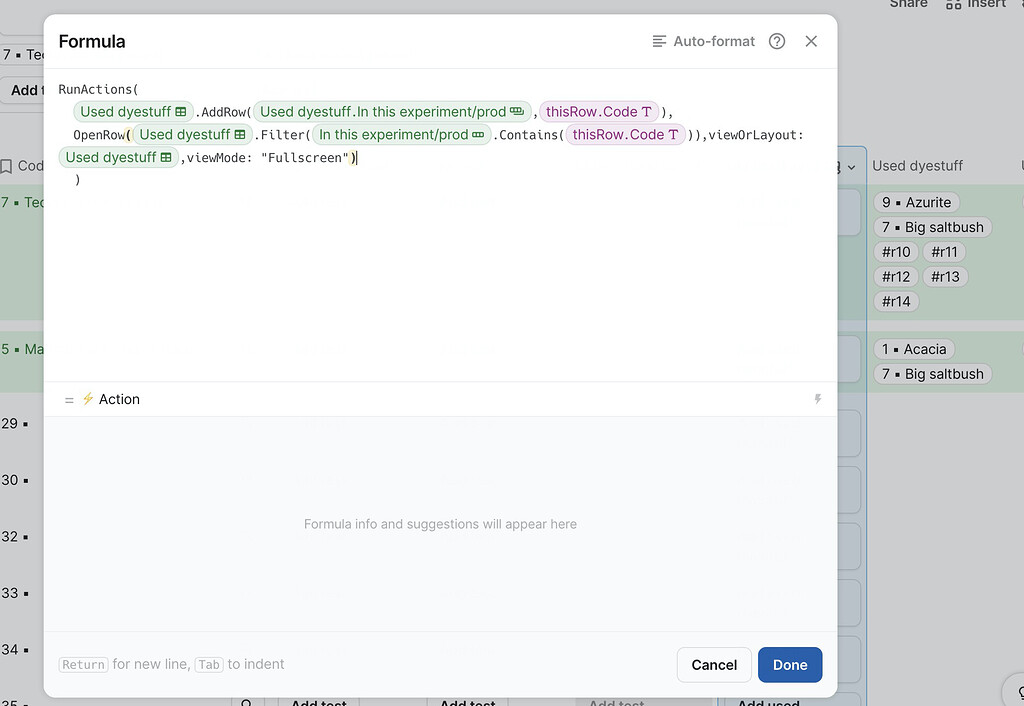 Button in table to create rows in another table - Coda Maker Community