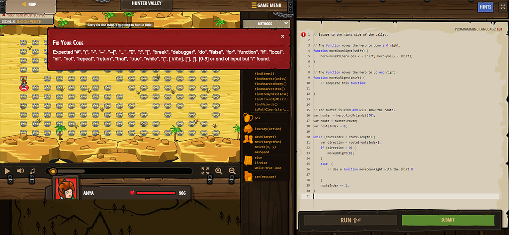 LUA Hunter Valley help needed
