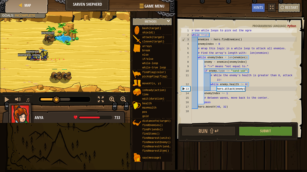 [Solved] I need help with Sarven Shepherd!