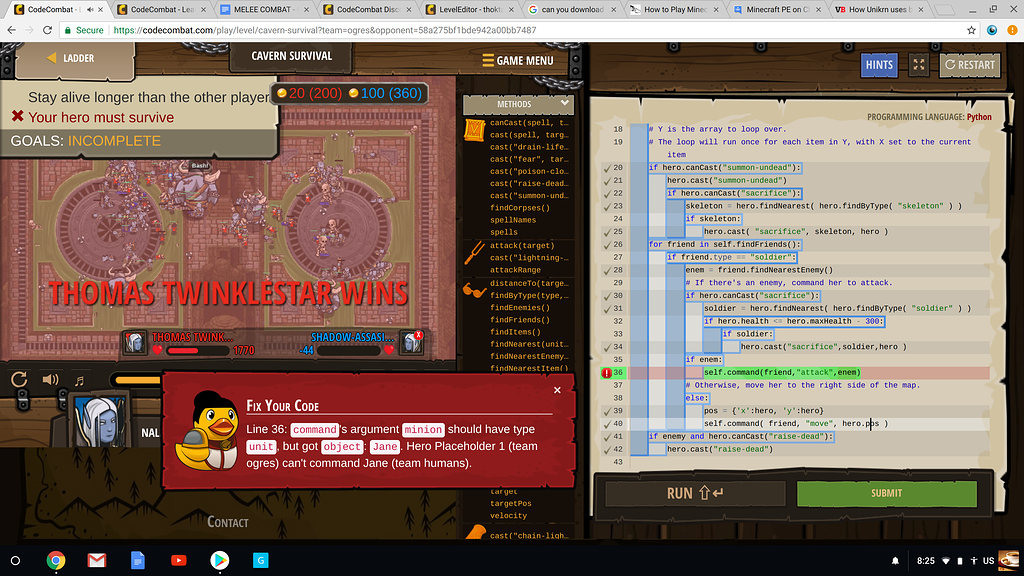 Soldier command error