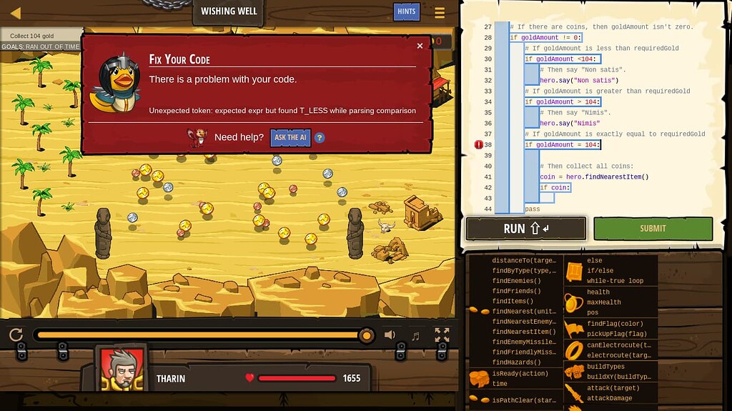 Wishing Well help (python) - Level Help