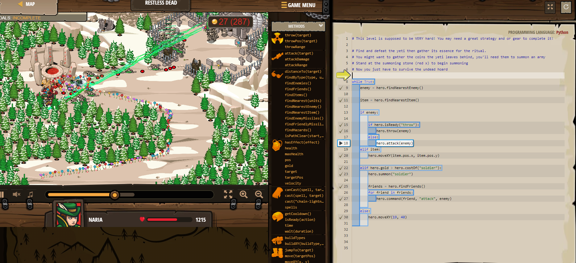 [SOLVED] Help! Restless Dead [Python] - Page 2 - Level Help