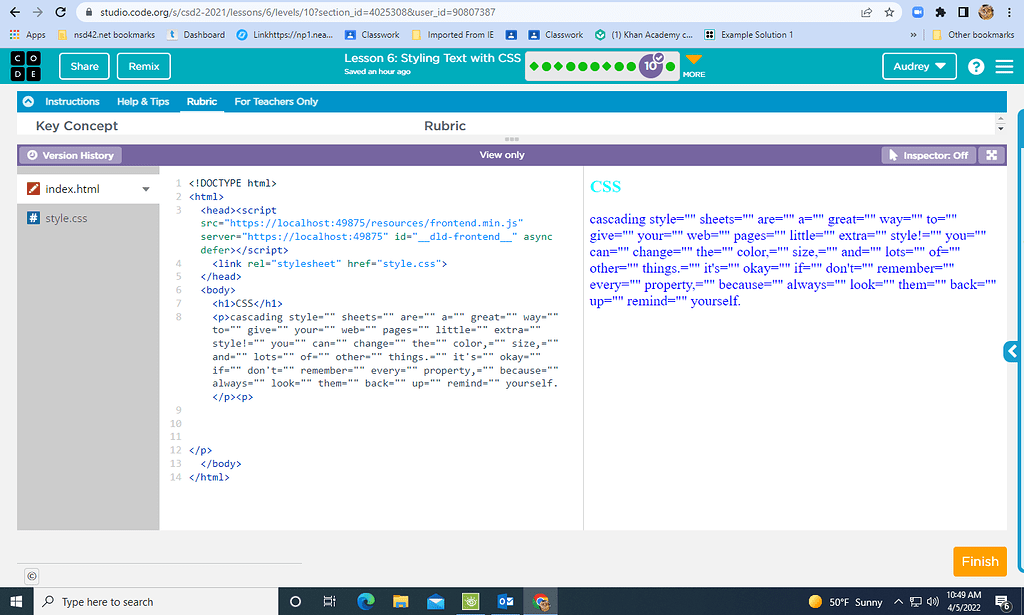 CSD 2.6. Why does this happen? Help please! - Coding and Debugging Help - Code.org Professional ...