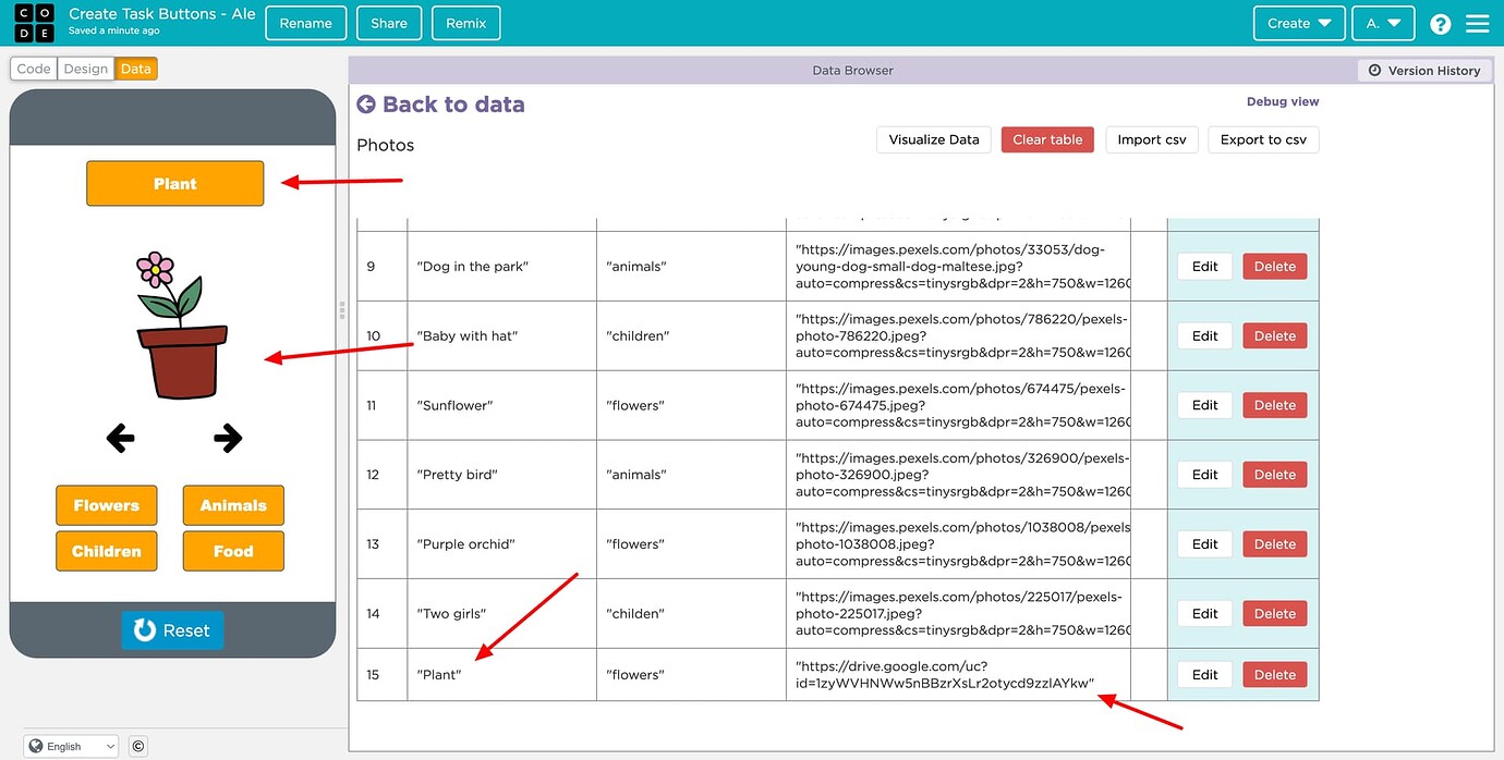 Help with using pictures/photos in lists & tables - Coding and Debugging Help - Code.org ...