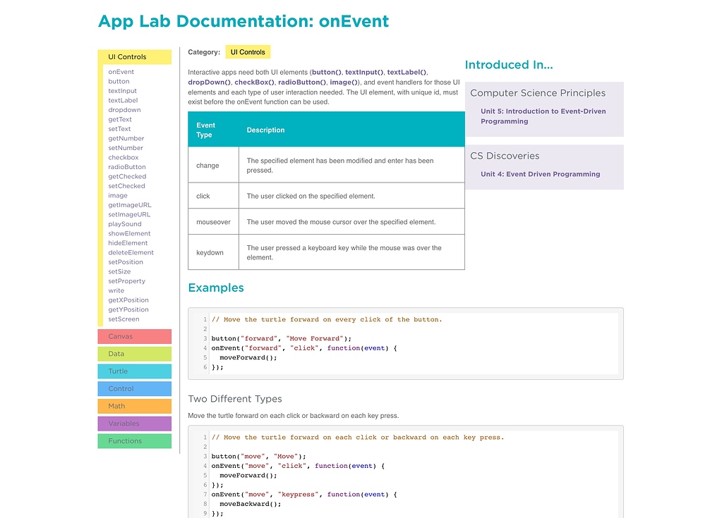 New AppLab Tools Documentation - Unit and Lesson Discussion - Code.org Professional Learning ...