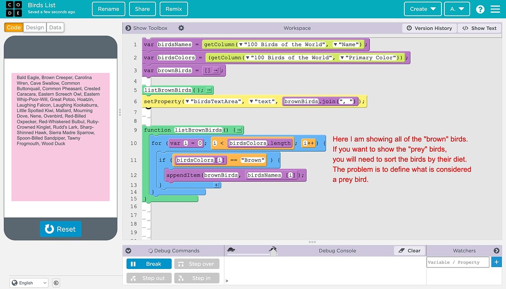 How do you display an entire list in a text area? - Coding and Debugging Help - Code.org ...