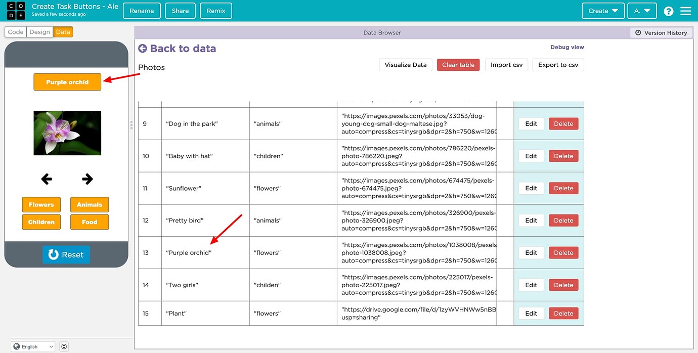 Help with using pictures/photos in lists & tables - Coding and Debugging Help - Code.org ...