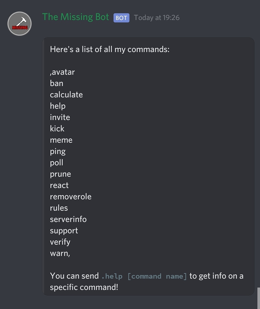 Discord.js Help with Help command - Code Help - Discord - Glitch ...