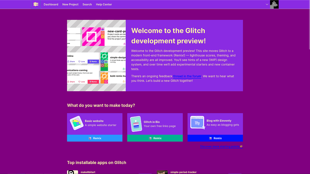 Glitch Preview Theme Userscript - The Gallery - Glitch Community Forum