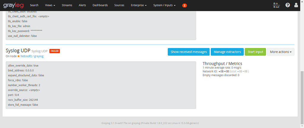 Issue about Input syslog failed on graylog - Graylog Central (peer ...