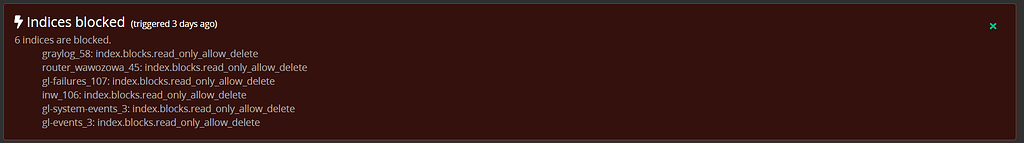 Indices Blocked Graylog Central Peer Support Graylog Community