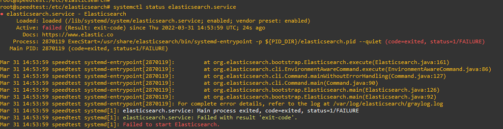 Garylog And Elasticsearch Disks Errors Graylog Central Peer Support Graylog Community