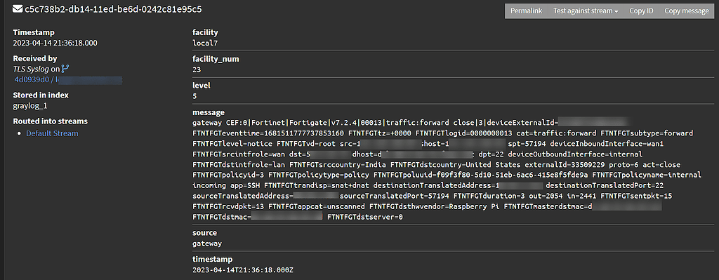 FortiGate: I can get CEF logs over UDP and Syslog over TLS, but not CEF over TLS. Why? - Graylog ...