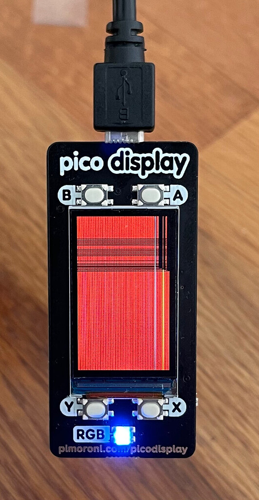 Black lines on Pico Display Pack - Support - Pimoroni Buccaneers