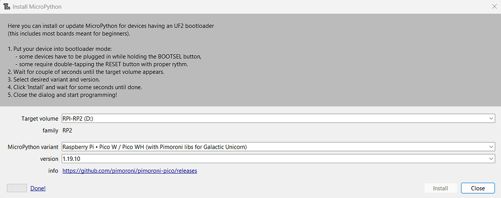 Galactic Unicorn can't reset - Support - Pimoroni Buccaneers