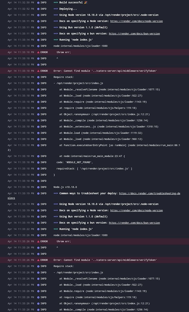 Hello I am new to Render.My backend code works perfectly in local but ... Hello I am new to Render.My backend code works perfectly in local but ...