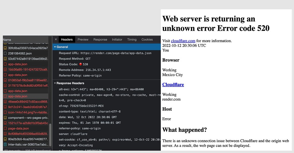 Website and dashboard take forever to load - Render