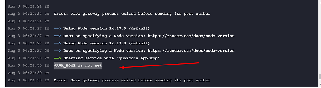 I have an issue with deployment - Render