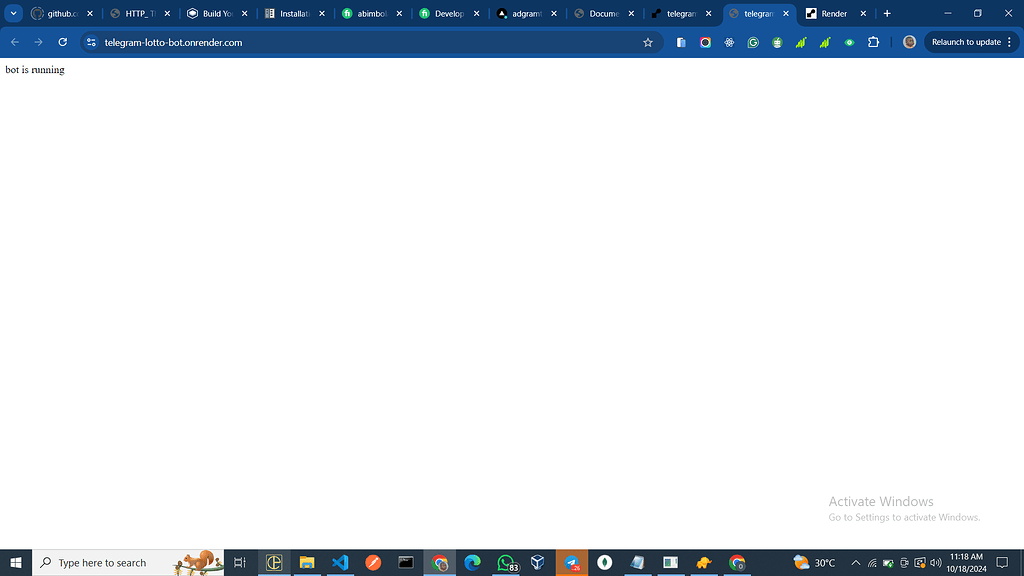 Telegram bot deployment - Render