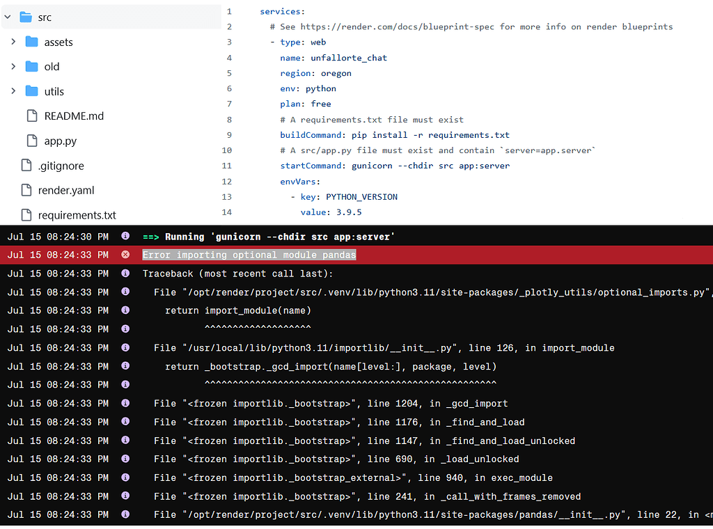Deploy dash app - Render Deploy dash app - Render