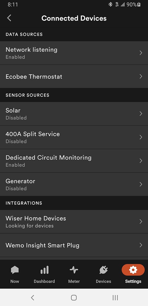 Wiser integration error - Technical Questions - Sense